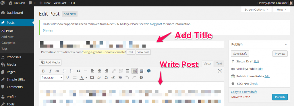Beginner’s guide to WordPress: Logging in, posts and uploading | 123 Reg Blog